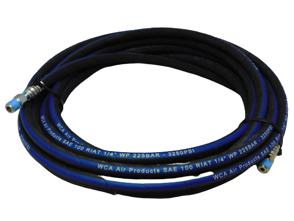 Steel Braided Hose with Fittings (25 Feet) — WCA Air Products